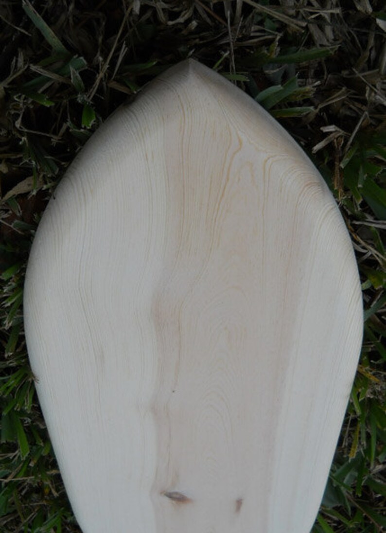 Retro Funboard Solid Wood Blank Surfboard Canvas Pine Craft Ready Surf ...