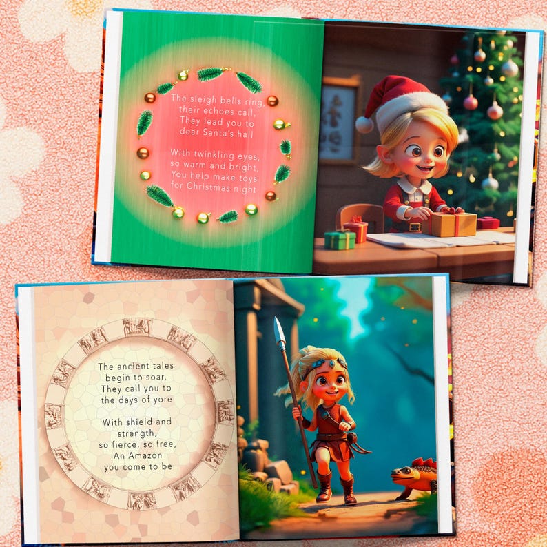 Personalized Christmas Book for Little Girl: Santa's Magic Story With ...