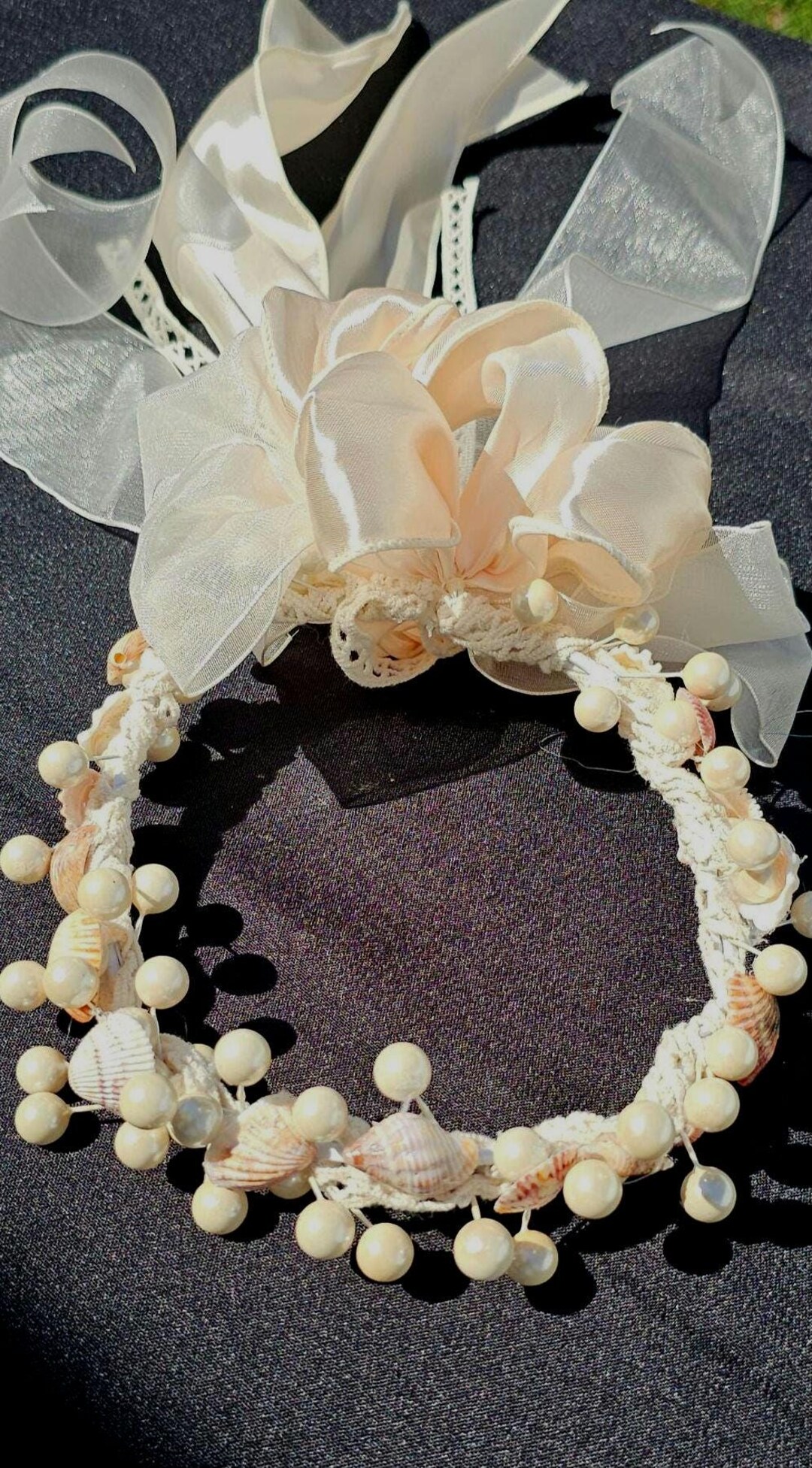 Ribbon Waves Mermaid Crown. With Ribbons, Seashells, & Beads - Etsy