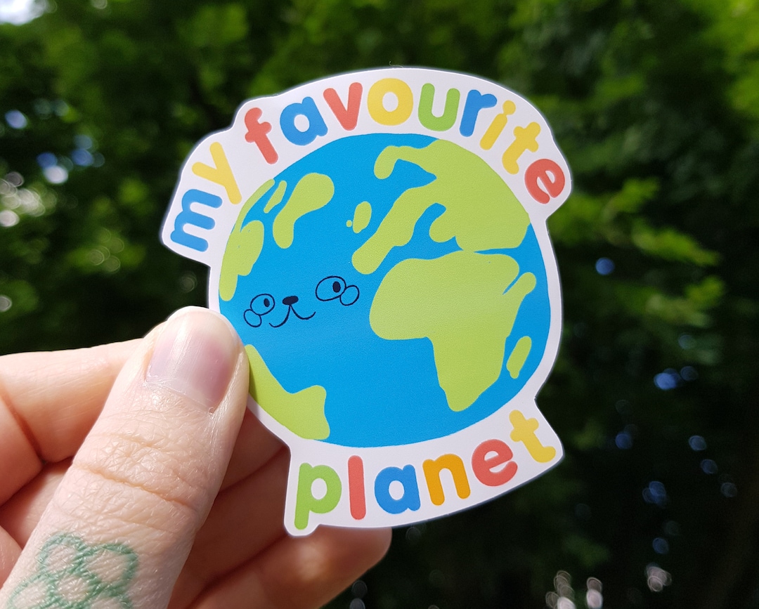 My Favourite Planet Earth Sticker - Etsy
