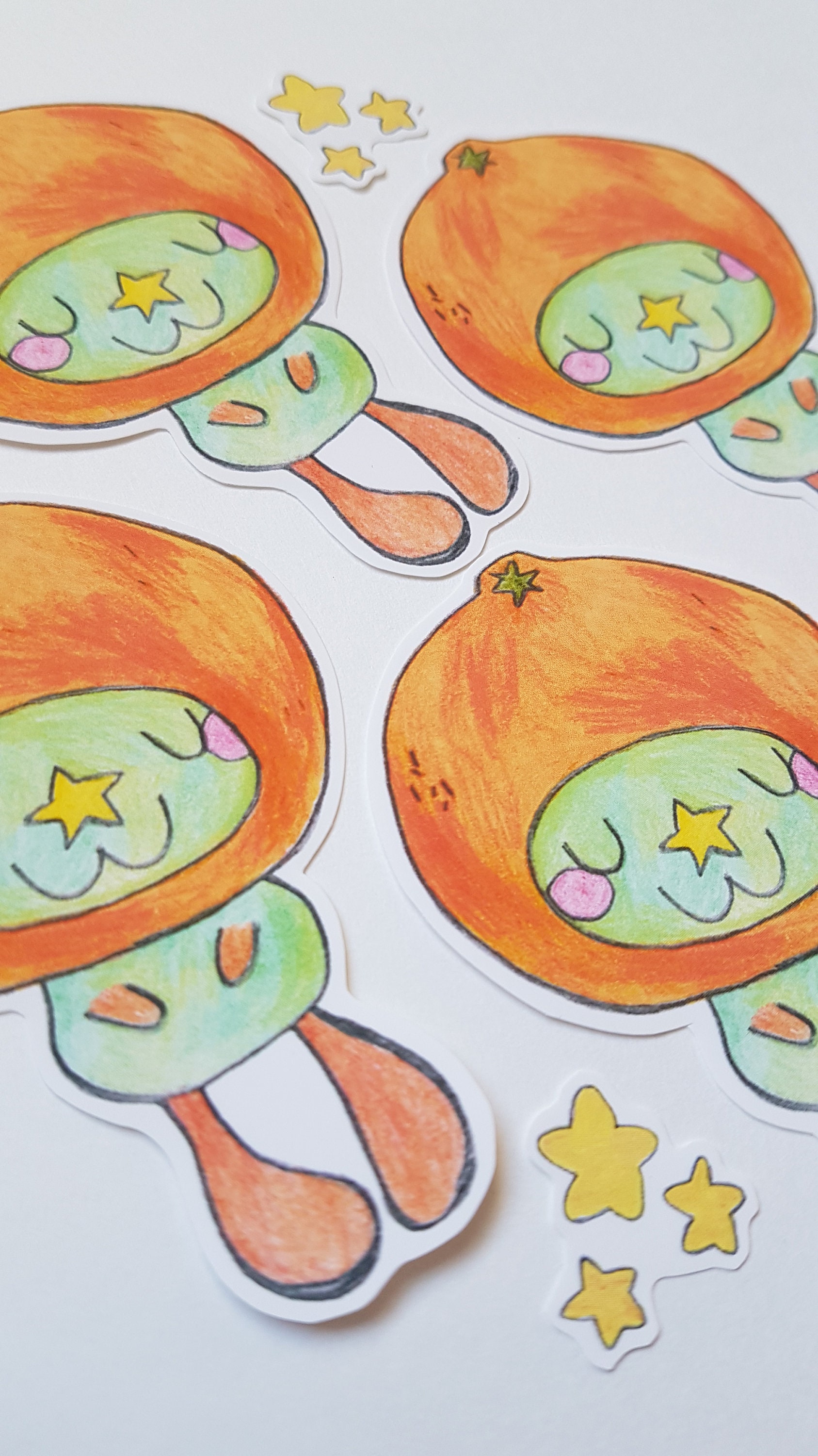 Satsuma friend cute cosy winter sticker | Etsy