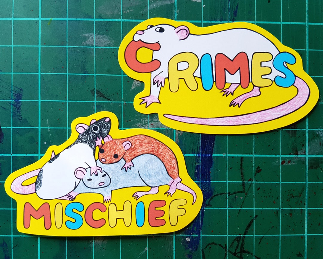 Rat Crimes and Mischief Stickers - Etsy