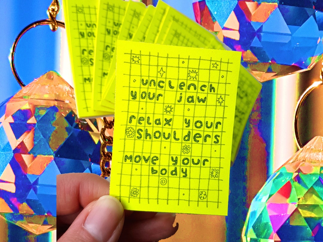Unclench Your Jaw Relax Your Shoulders Move Your Body Sticker - Etsy