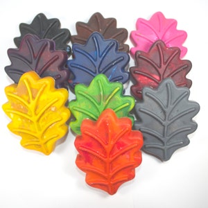 10 Very Large Recycled Leaf Crayons - Solid Colors or Mixed -halloween ...