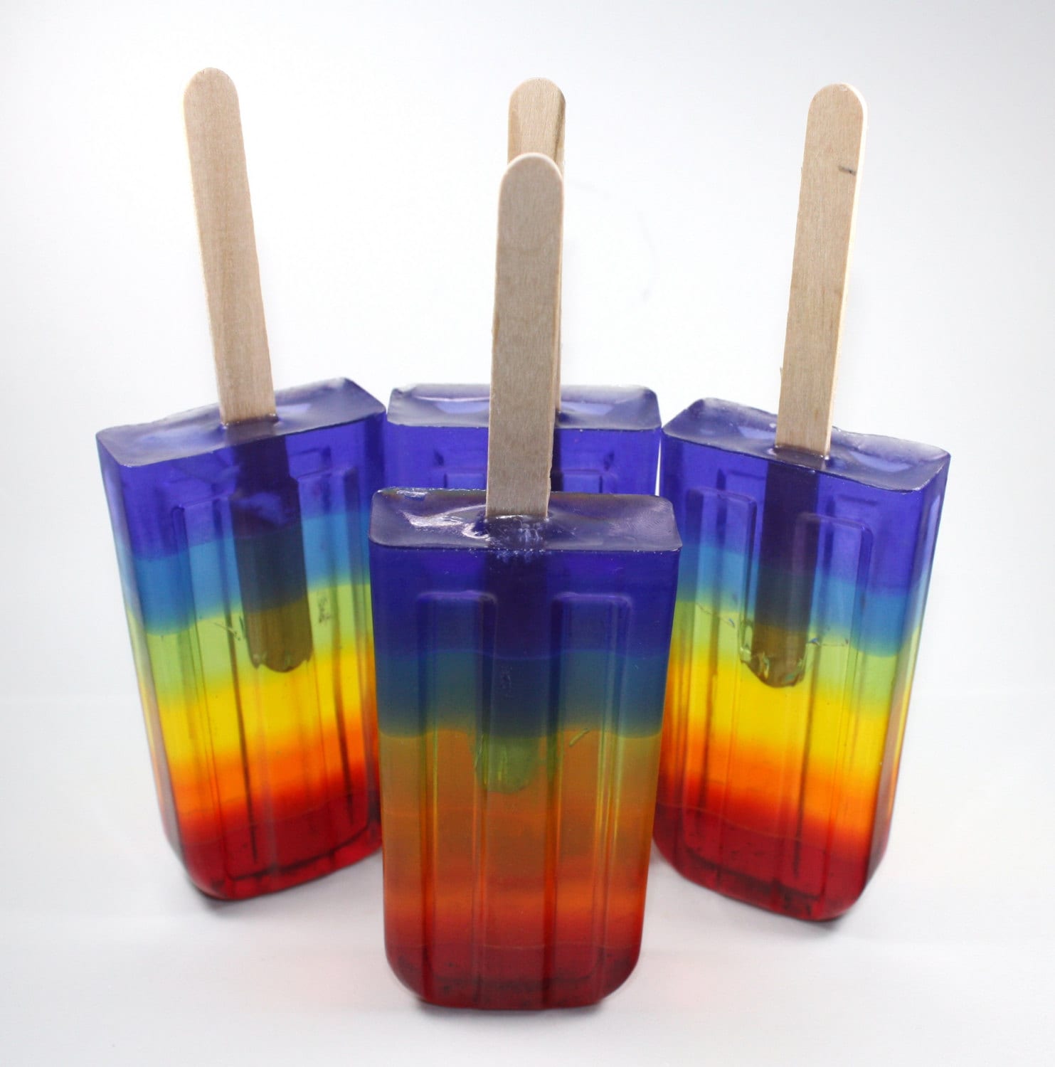 Nuovo e migliorato 4 Saponi di ghiacciolo arcobaleno - Etsy Italia