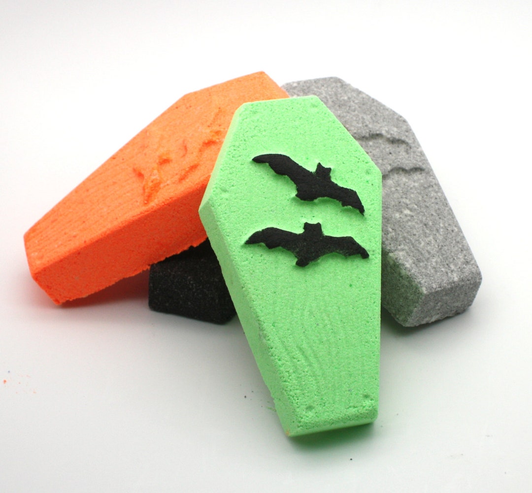 Coffin With Bats Bath Bomb Bath Bombs, Bath Fizzy, Bath Fizzies ...