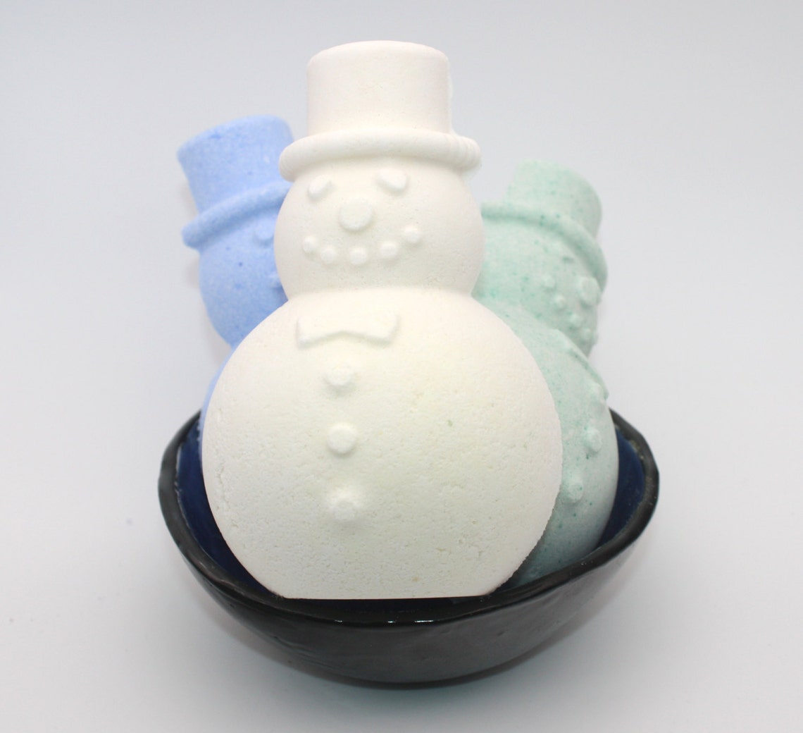Large Snowman Bath Bomb Bath Fizzy Bath Fizzies Bath - Etsy