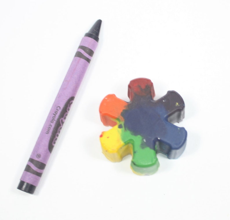 Coloring Snowflake Recycled Crayons Set of 6 Frozen Party - Etsy