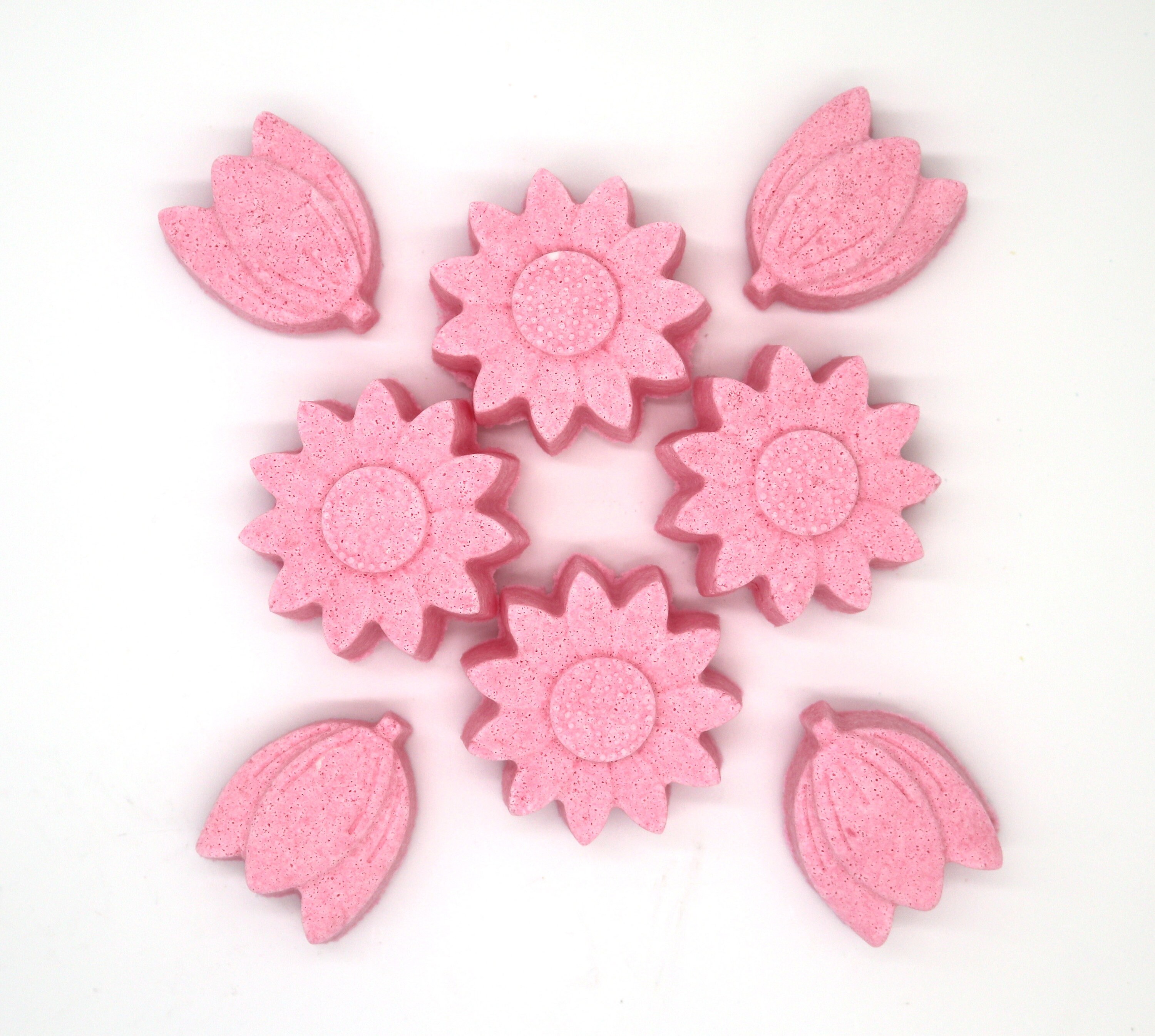 8 Flower-shaped Bath Bombs Bath Fizzy Bath Fizzies Bath | Etsy