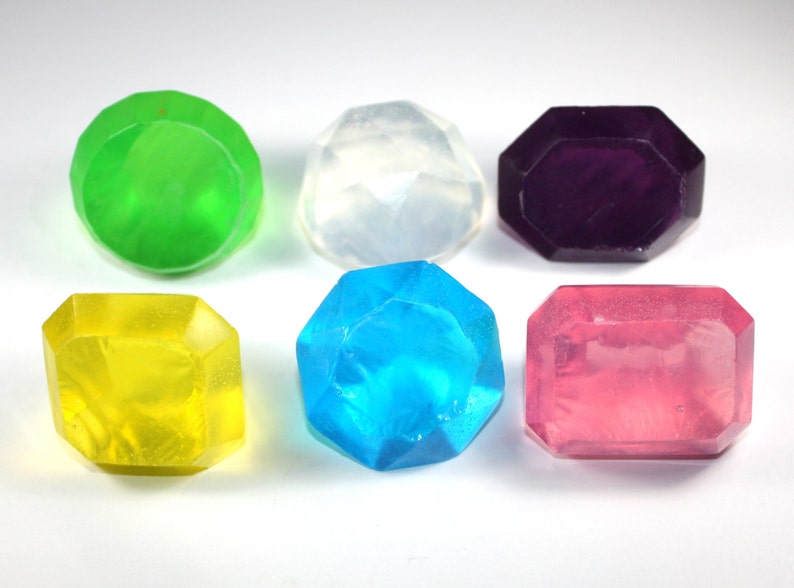 24 Jewel or Gem Soaps birthstone diamond sapphire | Etsy