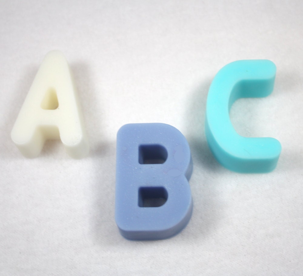 Alphabet Soaps Set of 3 abc initials monogram kids | Etsy