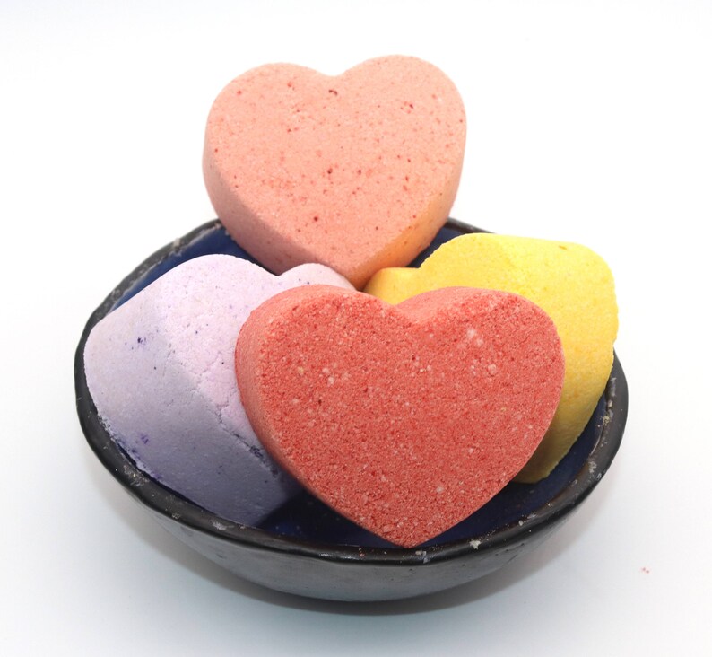 Puffy Heart Bath Bomb Bath Fizzy Bath Bombs Bath Fizzies - Etsy