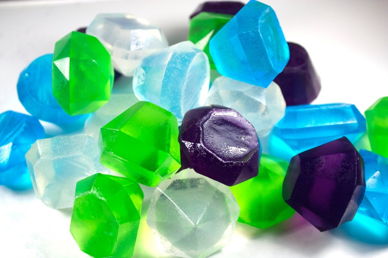 24 Jewel or Gem Soaps birthstone diamond sapphire | Etsy