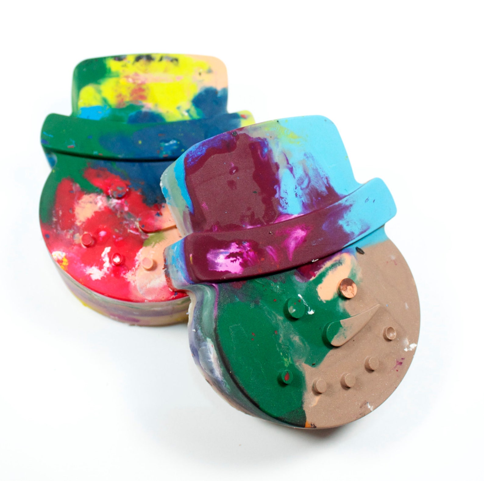 10 Huge Recycled Snowman Crayons Stocking Stuffer Reuse | Etsy