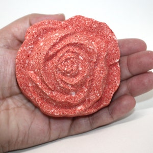Large Rose Bath Bomb - Flower Bath Bomb, Bath Fizzy, Bath Fizzie, Party ...