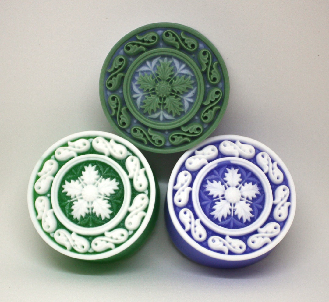 Fancy Round Soap Leaves, Flower, Detailed, Party Favor, Soap for Guys ...