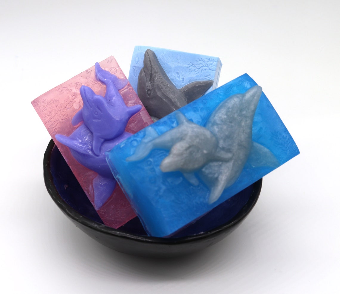 Dolphin and Baby Soap Shower Bar Marine Animals Marine - Etsy