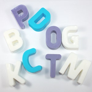 Set of 5 Letters in Soap Alphabet, Letters, Word, Words, Party Favor ...