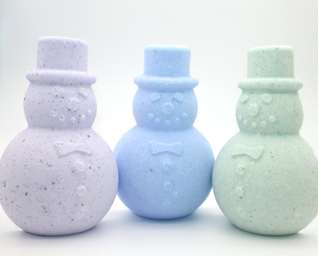 Large Snowman Bath Bomb Bath Fizzy Bath Fizzies Bath - Etsy