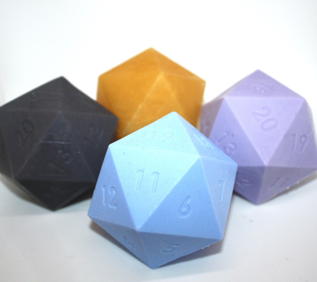 Set of 4 D20 Dice Soaps Dungeons and Dragons, Role Play Game, Gamer, D ...