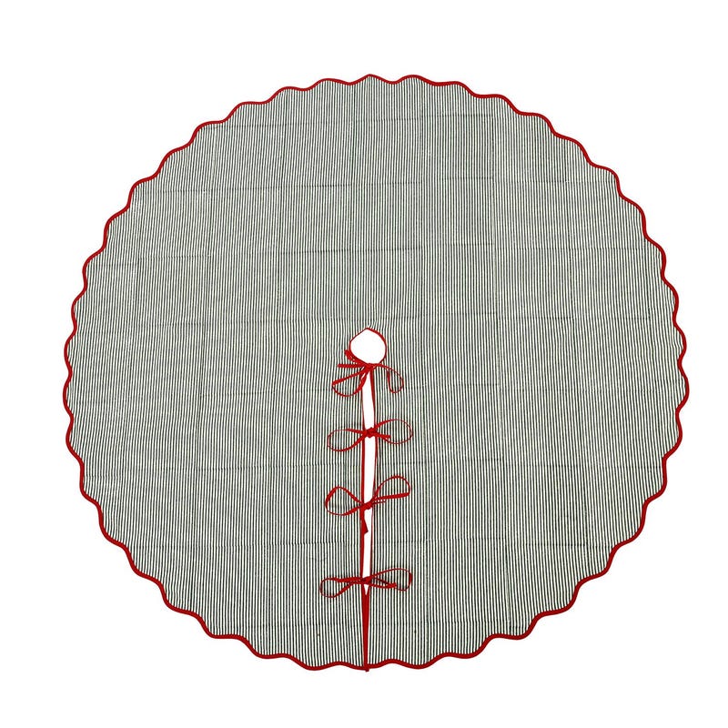Red Edge Tree Skirt - Etsy