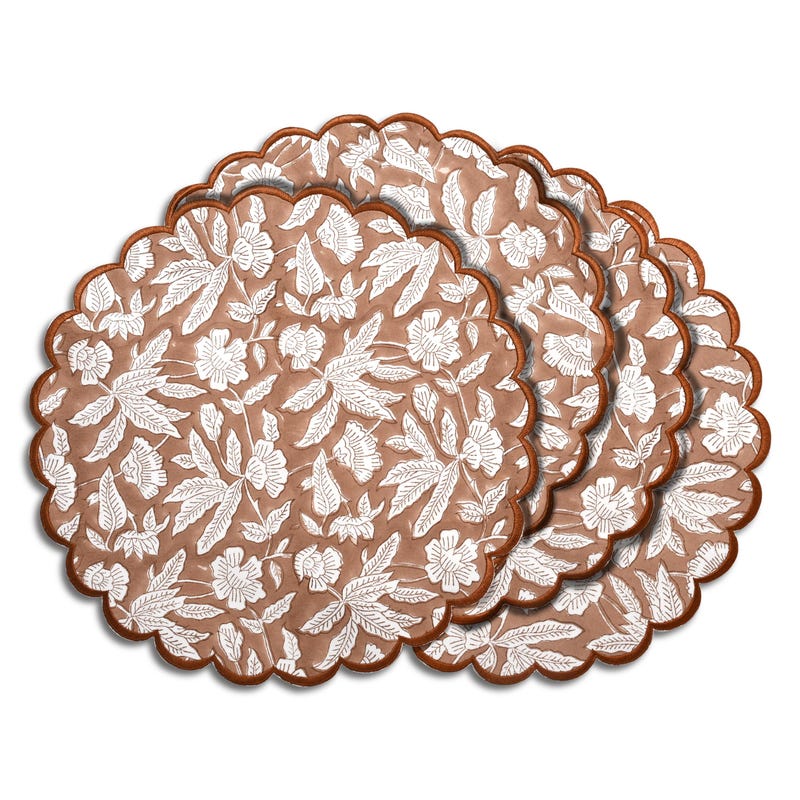 Round Placemats, Brown - Etsy