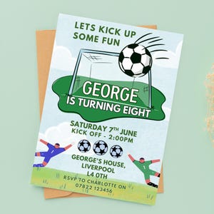 Soccer Themed Editable Birthday Invitation | Birthday Boy | Soccer ...