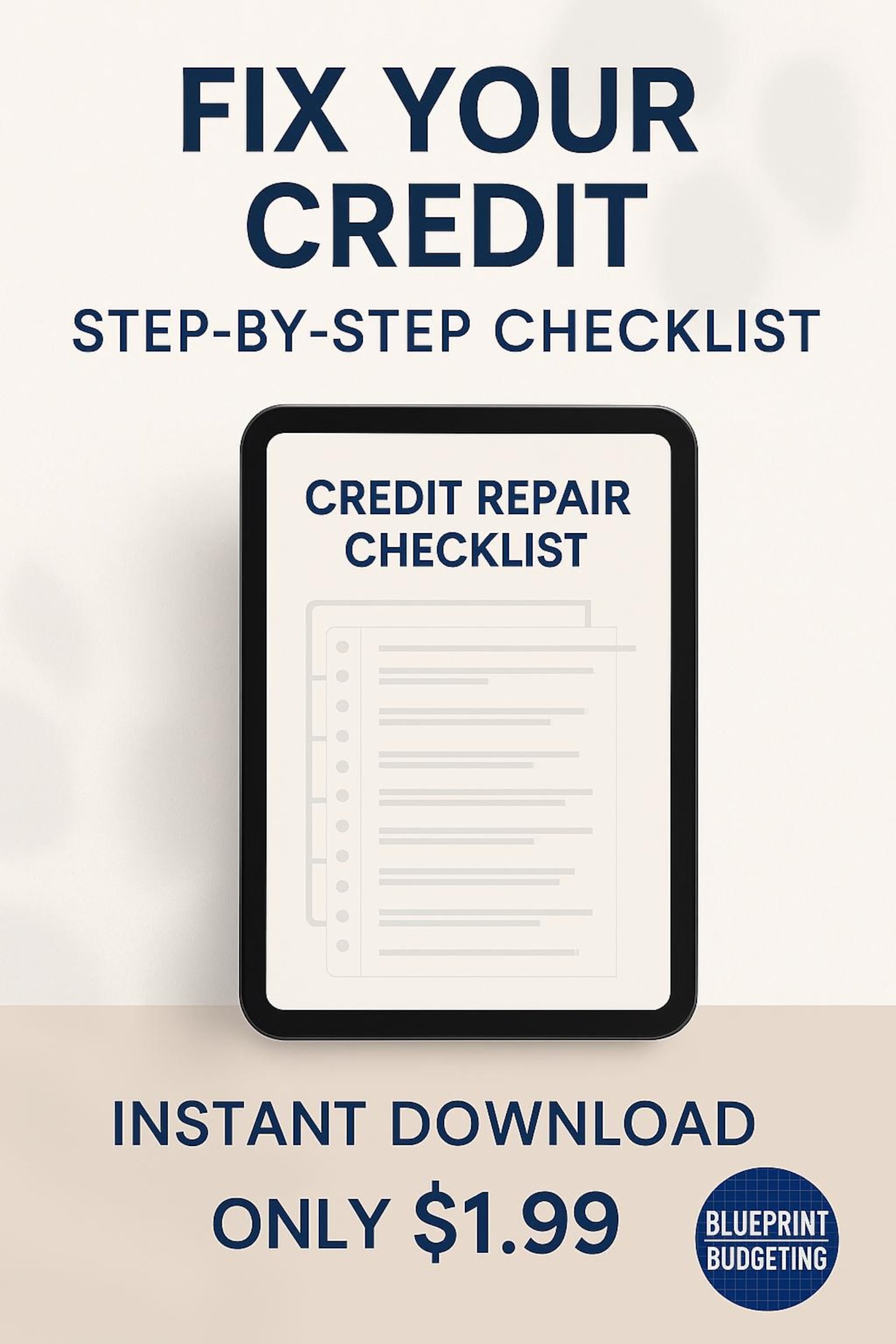 Credit Repair Checklist Printable | Step-by-step Credit Fix Guide PDF ...