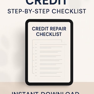 Credit Repair Checklist Printable | Step-by-step Credit Fix Guide PDF ...