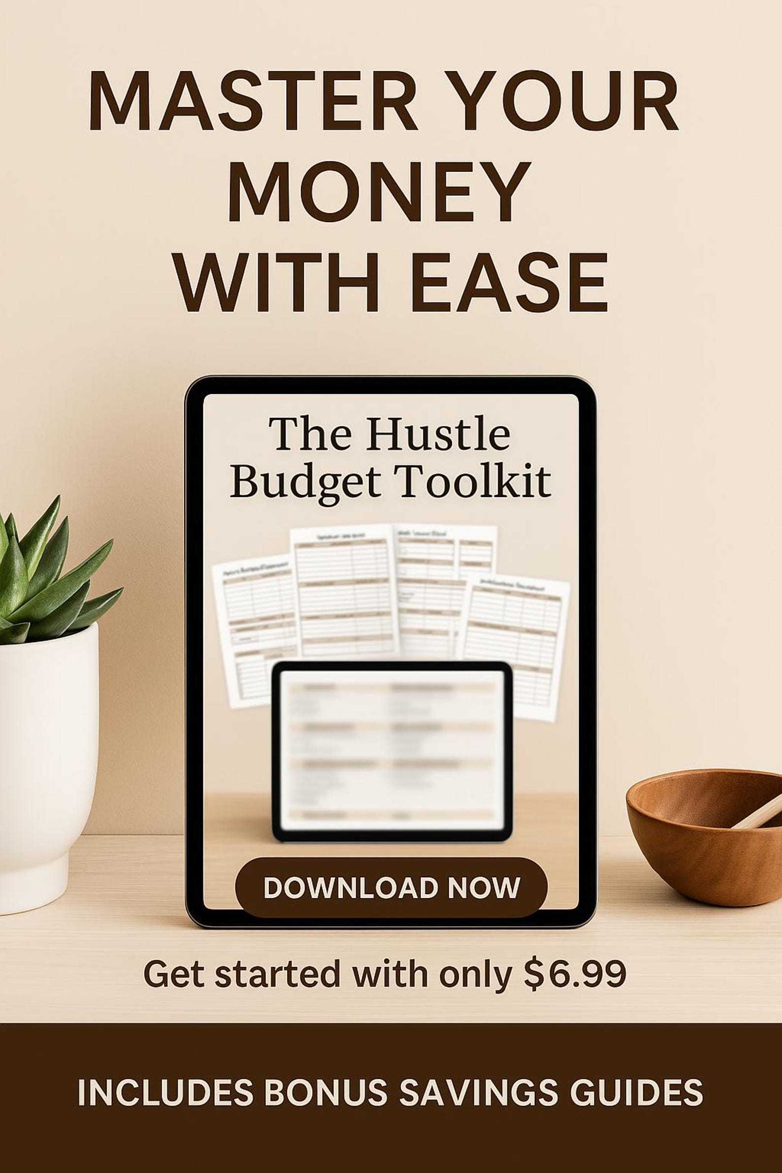 The Hustle Budget Toolkit | Printable Budget Planner, Credit Repair ...
