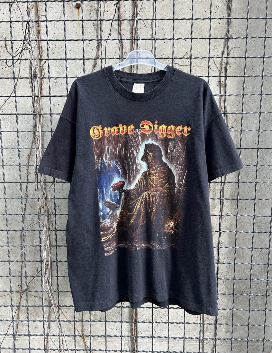 Vintage 1995 Grave Digger Rock Band T-shirt Size XL - Etsy