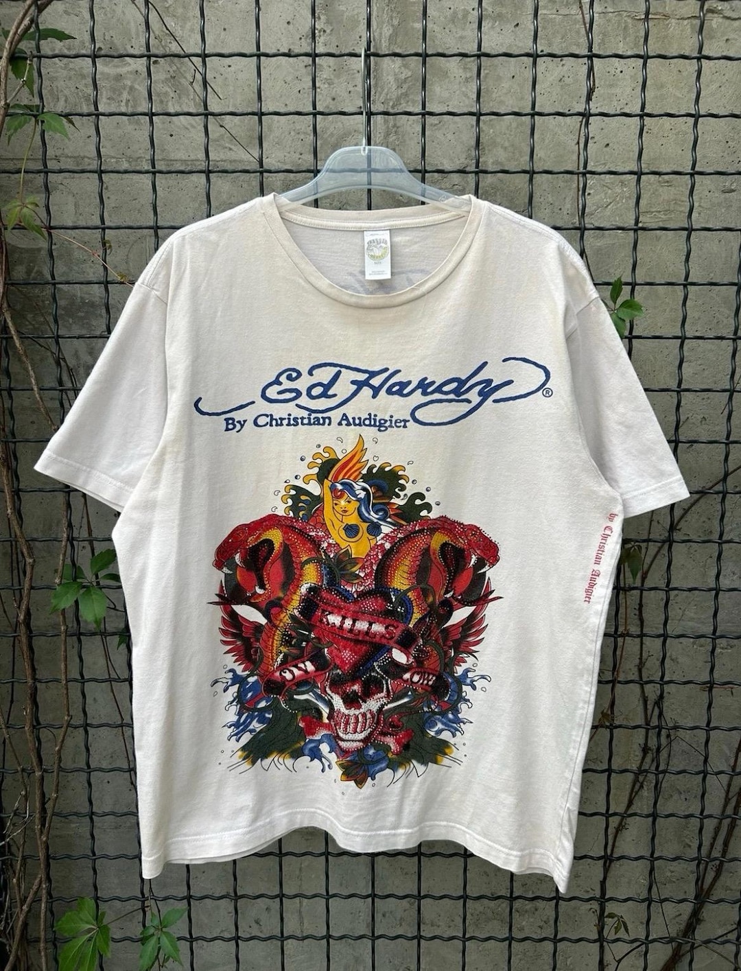 Vintage 2000s Ed Hardy by Christian Audigier Tattoo T-shirt Size XL - Etsy