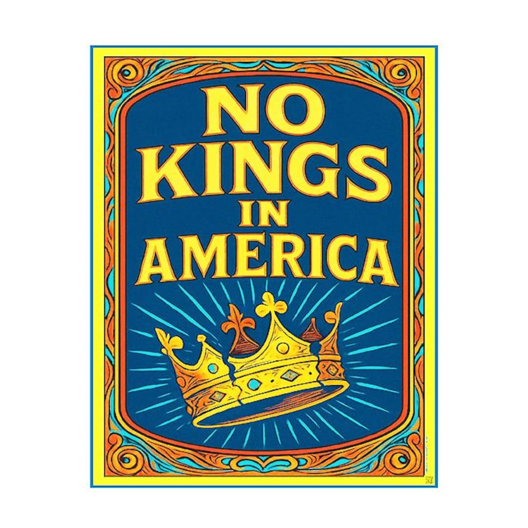 Printable Protest Sign Poster 22x28 "no Kings" Political Art Subversive ...