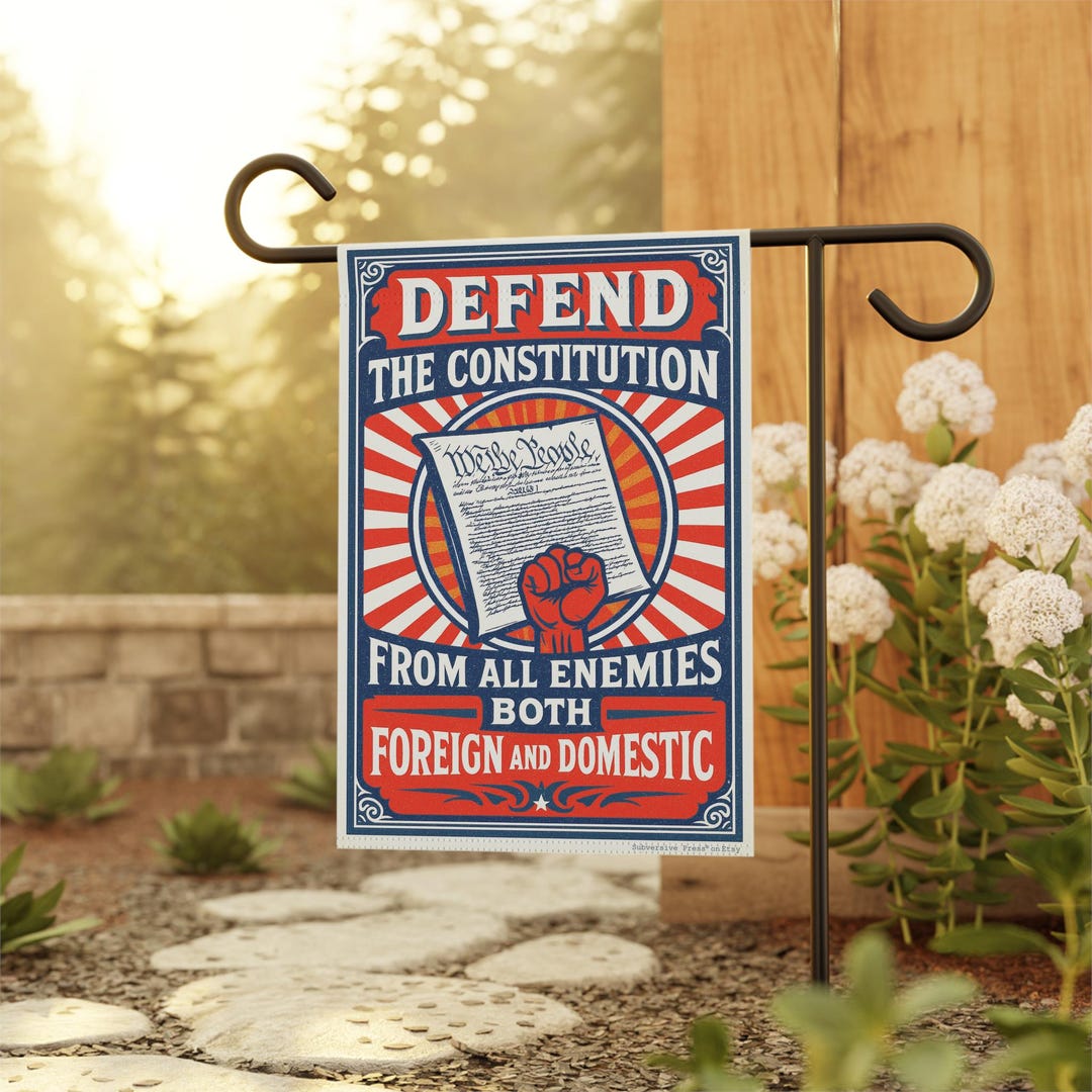 Constitutional Garden Banner | Patriotic Home Decor, Yard Flag ...