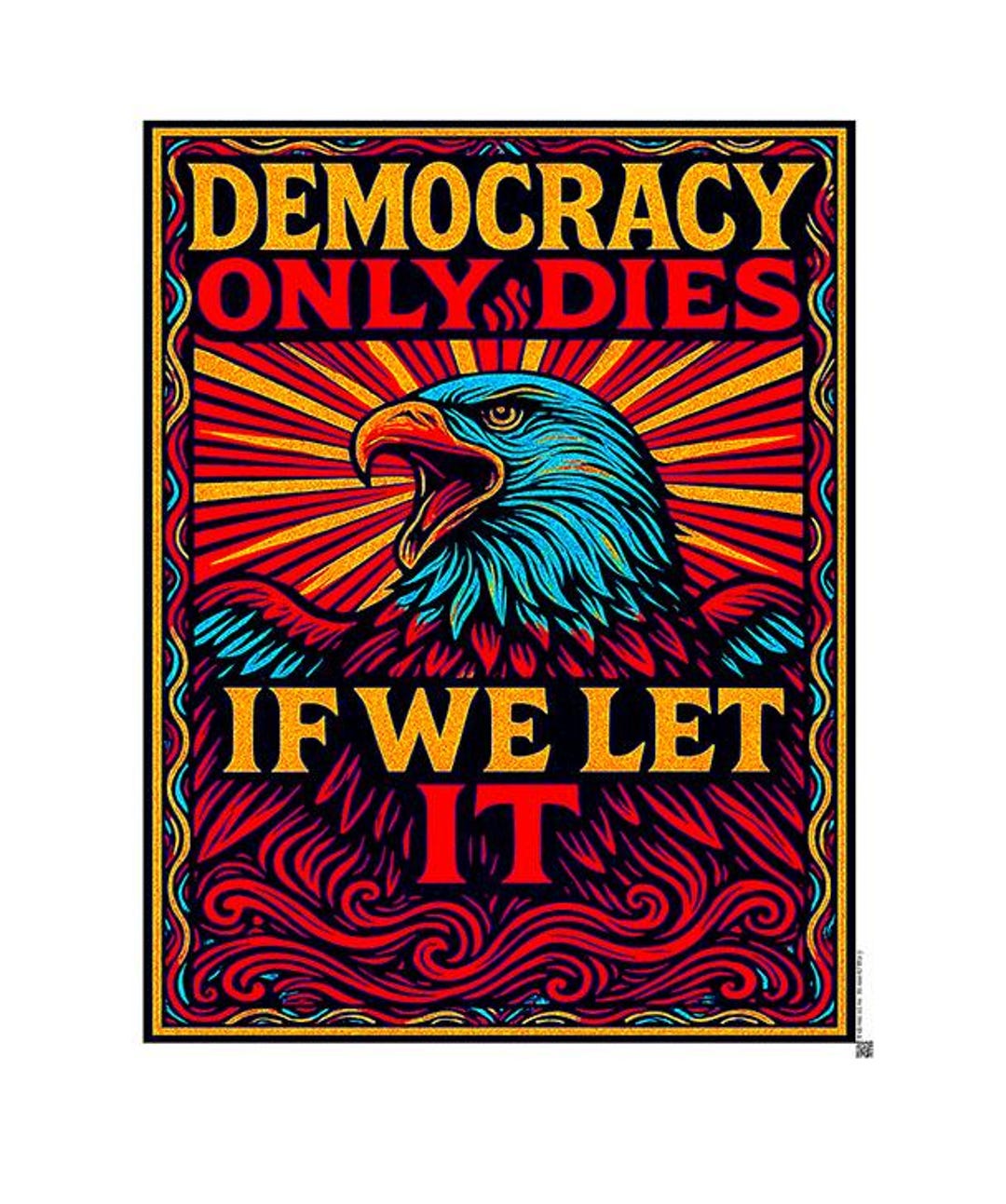 Democracy Poster: Retro Political Wall Art (digital Download) - Etsy