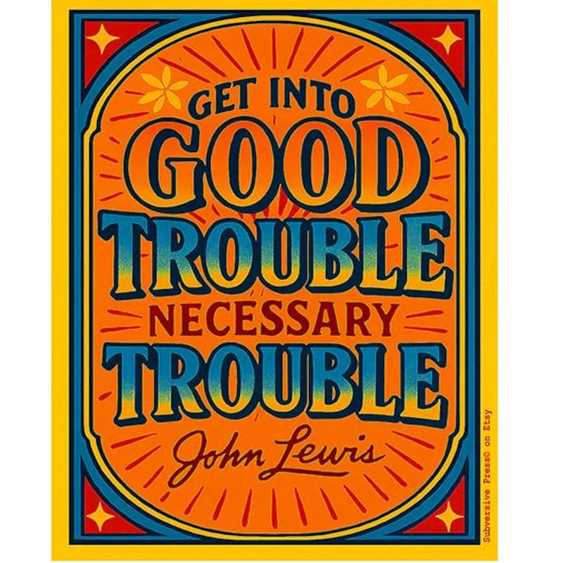Good Trouble Sign - Etsy