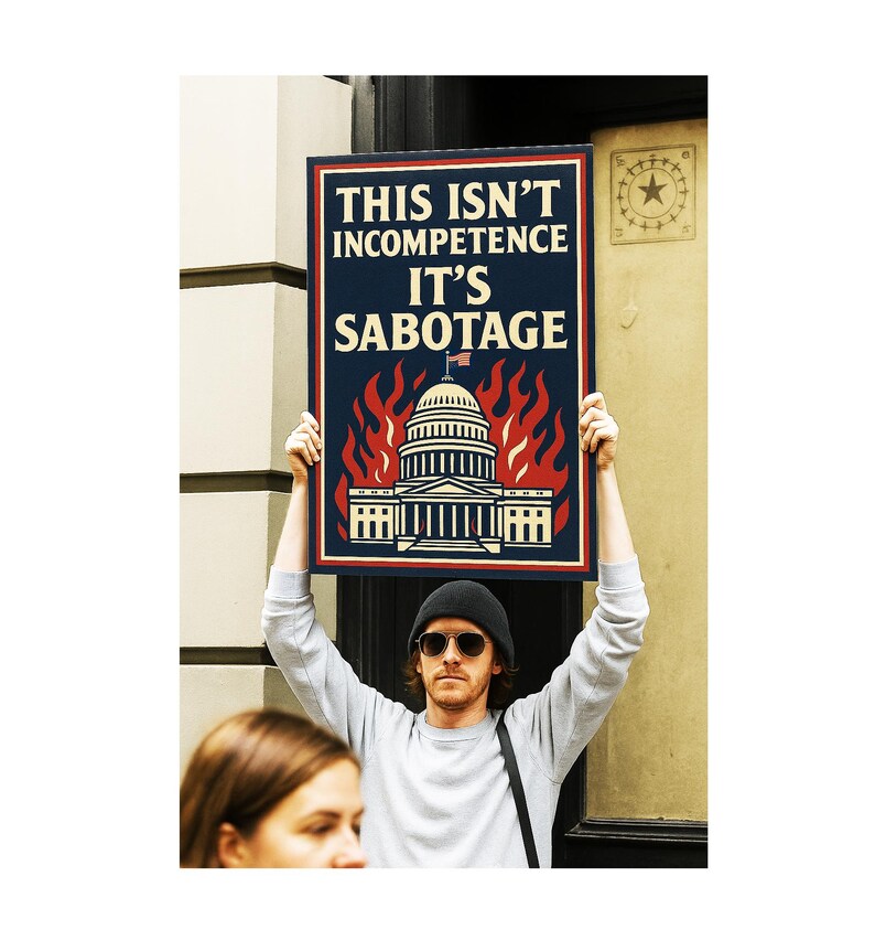 Printable Protest Sign Poster "this Isn’t Incompetence, It’s Sabotage ...