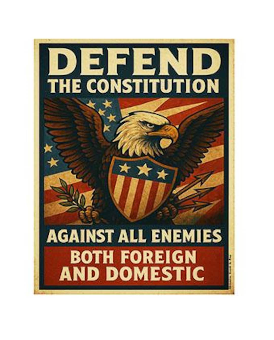 Printable Protest Sign DEFEND THE CONSTITUTION Political Instant ...