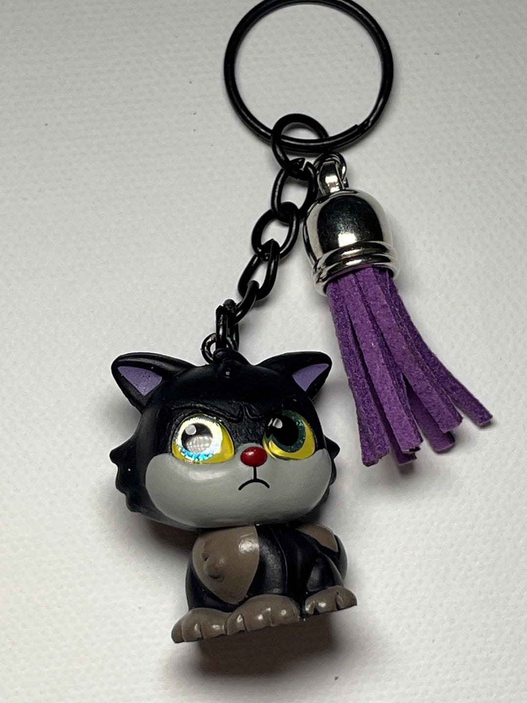Disney Doorables Lucifer Keychain With Purple Tassel Attached - Etsy