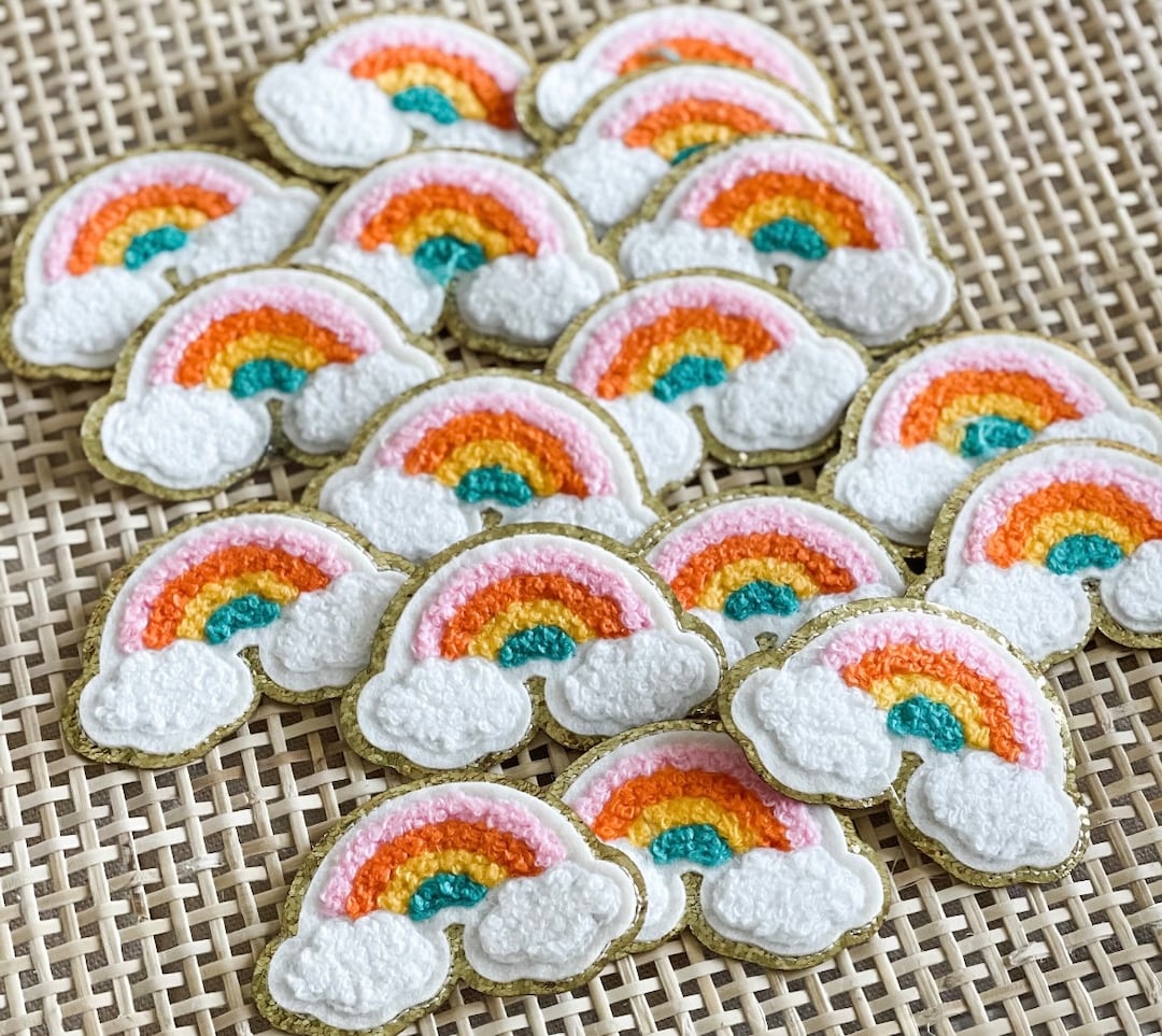 Rainbow Chenille Patches - Etsy