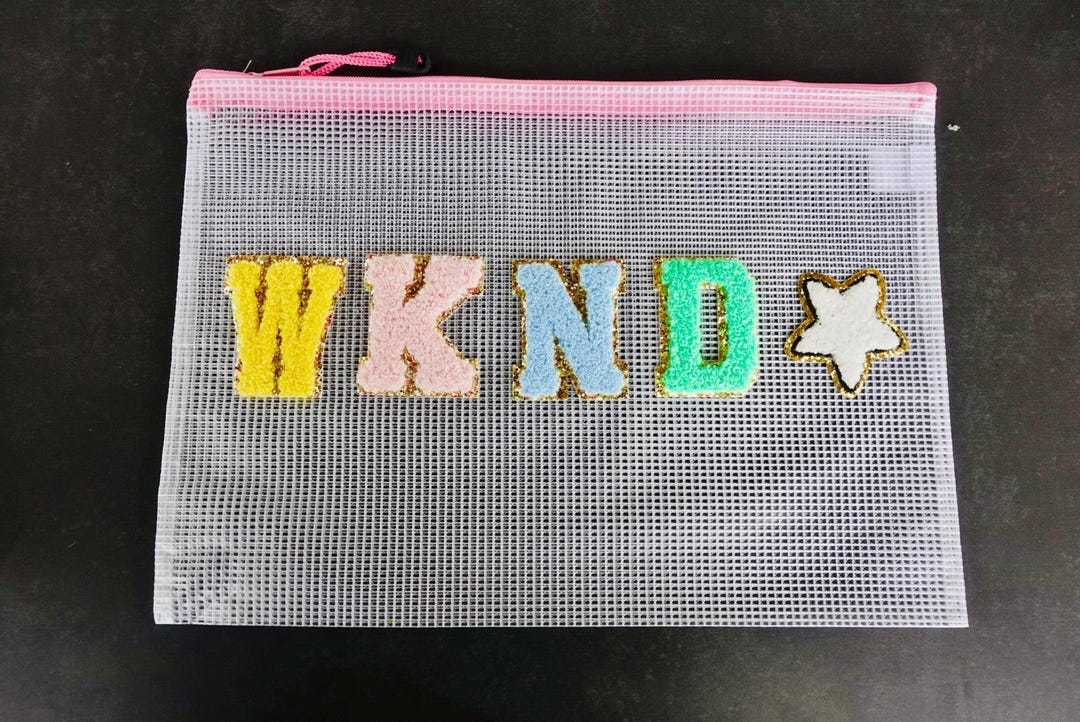 WKND Chenille Letters Patches Bag - Etsy