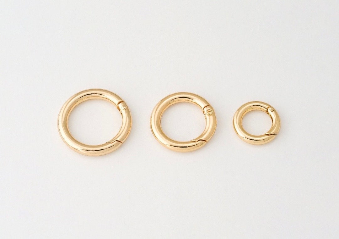 Gold Tone Round Clasp - Gate Ring - Etsy