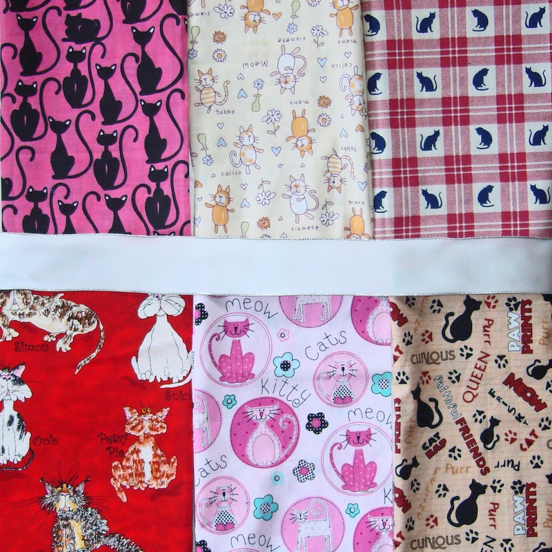 Cat Print Fabric - Etsy