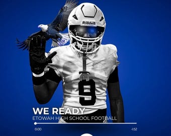 High School Football Graphic Template: Athlete Highlight Art (editable ...