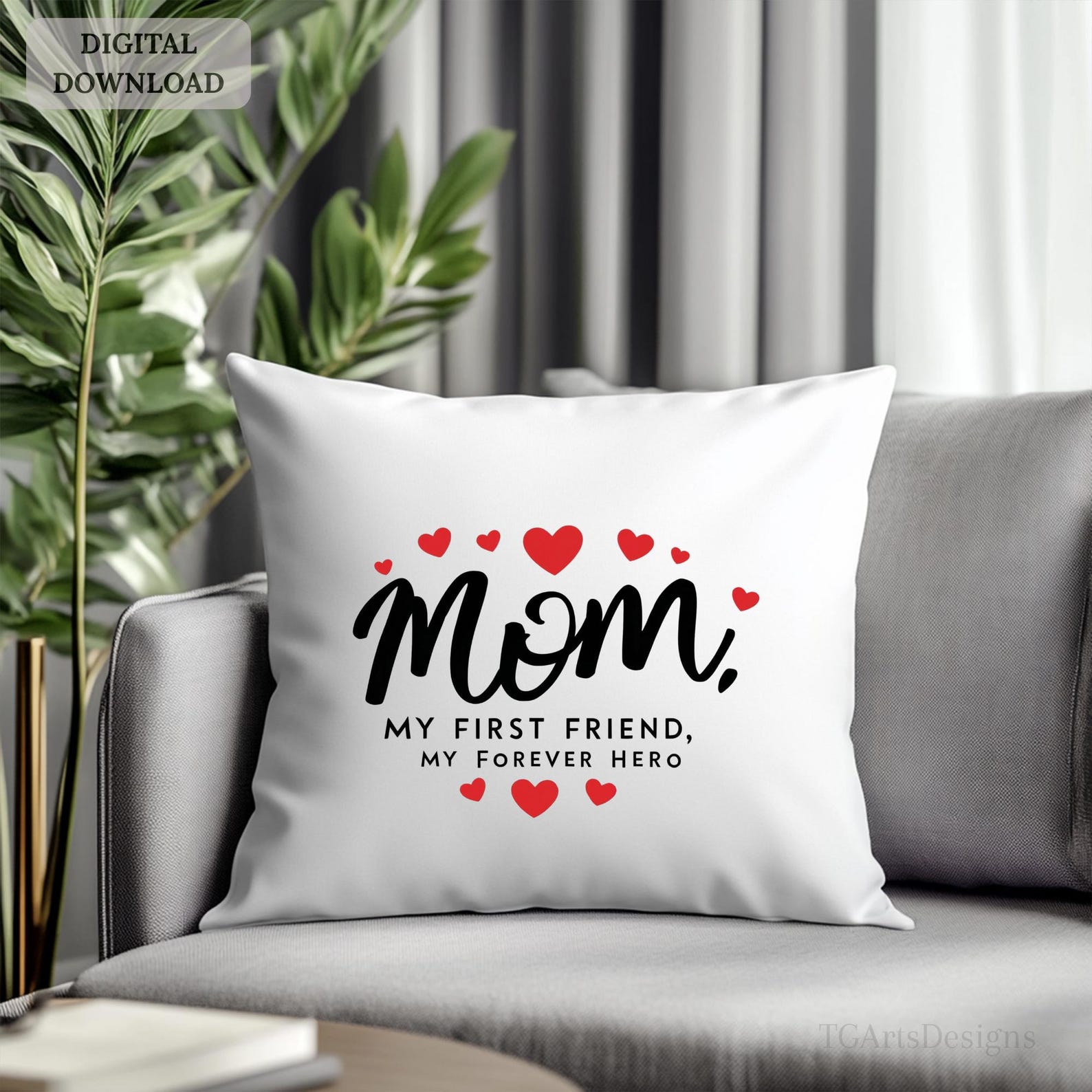 Mother’s Day Pillow Design, Mom Quote PNG, Happy Mother’s Day Quote ...