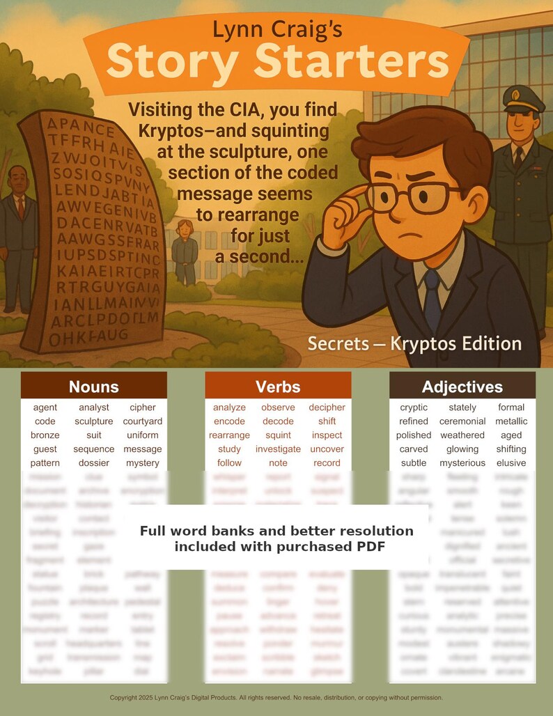 Story Starters - Secrets Bundle | Printable Writing Prompt PDF ...