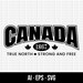 Canada True North Strong and Free - Etsy