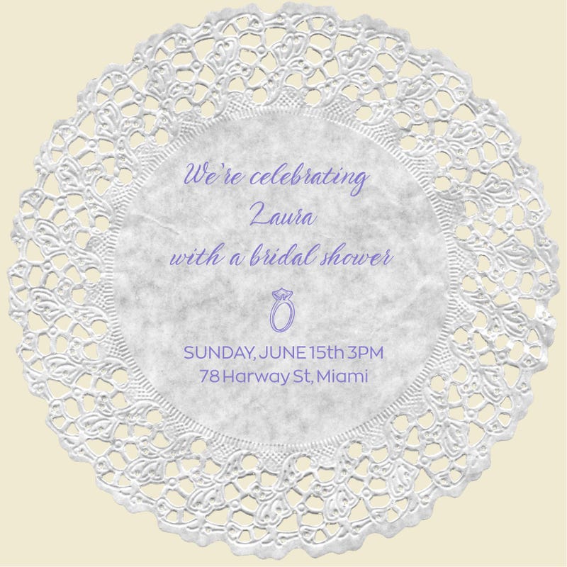 Doily Invitation - Etsy