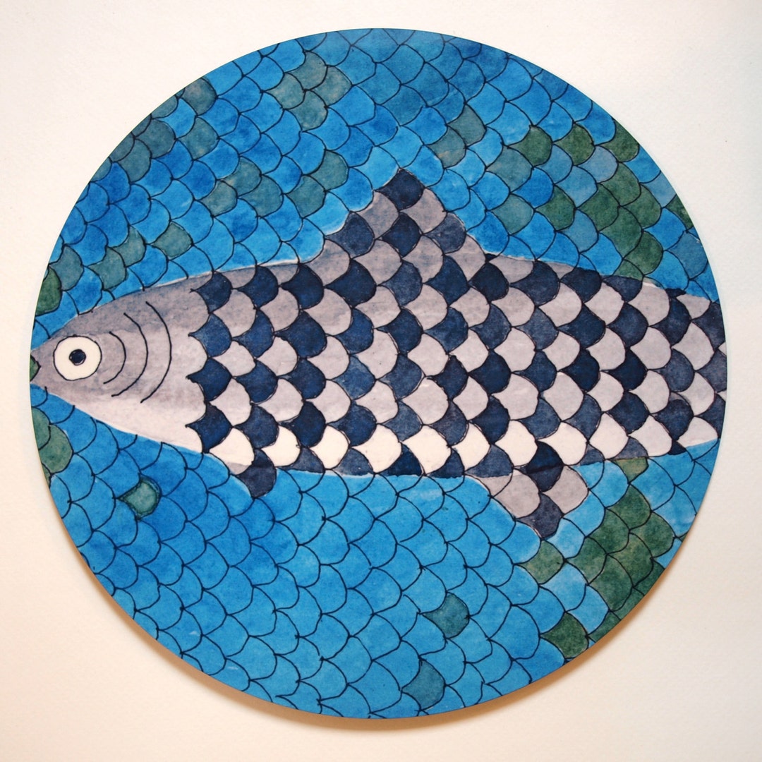 Fish Trivet, Fish Centerpiece Table Decor, Original Painting - Etsy