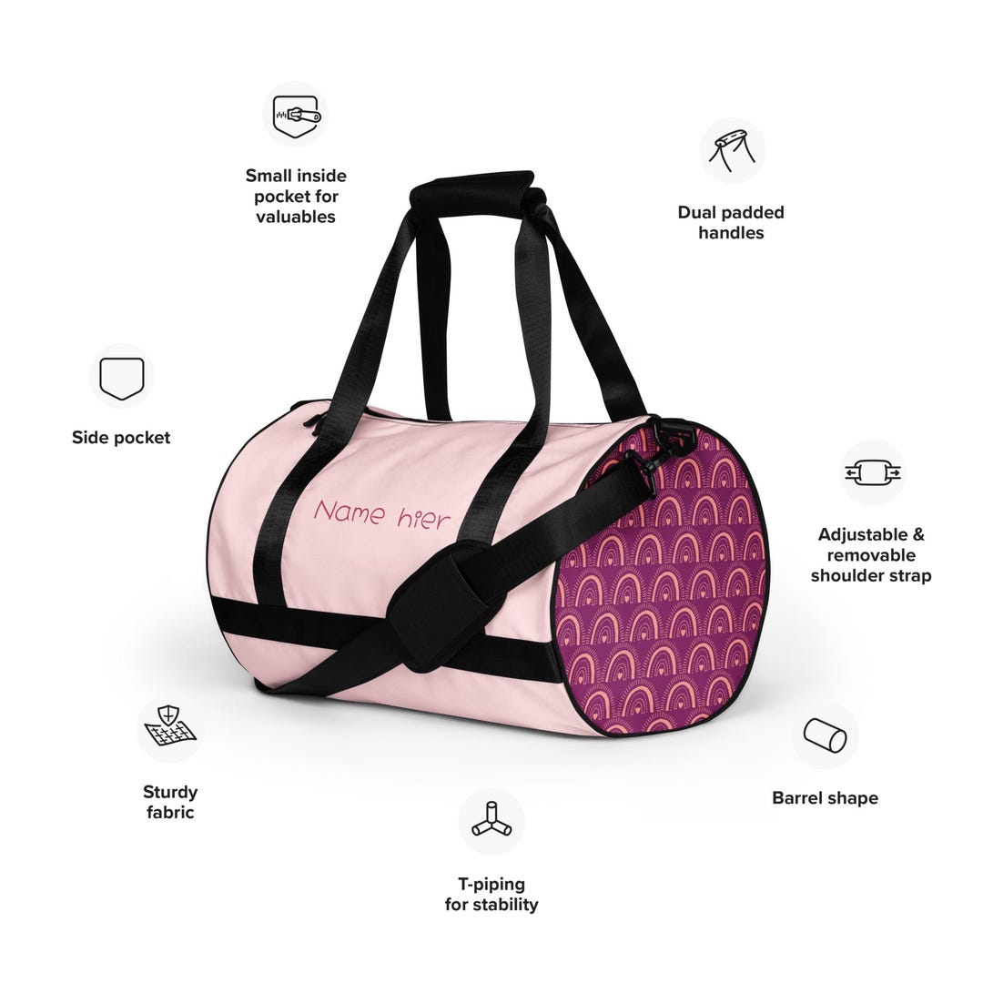 Personalized Girls Sports Bag - Choose Color and Pattern - Custom Name ...